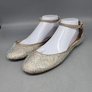 Betsey Johnson | Shoes | Blue By Betsey Johnson Crystal Ballet Flat ...